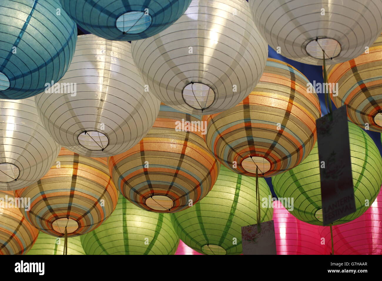 colourful lanterns for mid autumn festival Stock Photo - Alamy