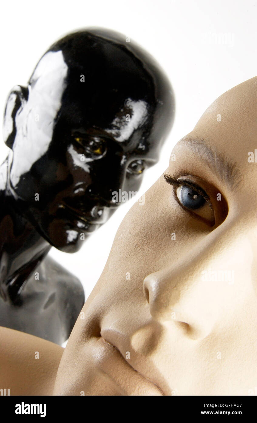 Heads of two dummies Stock Photo - Alamy