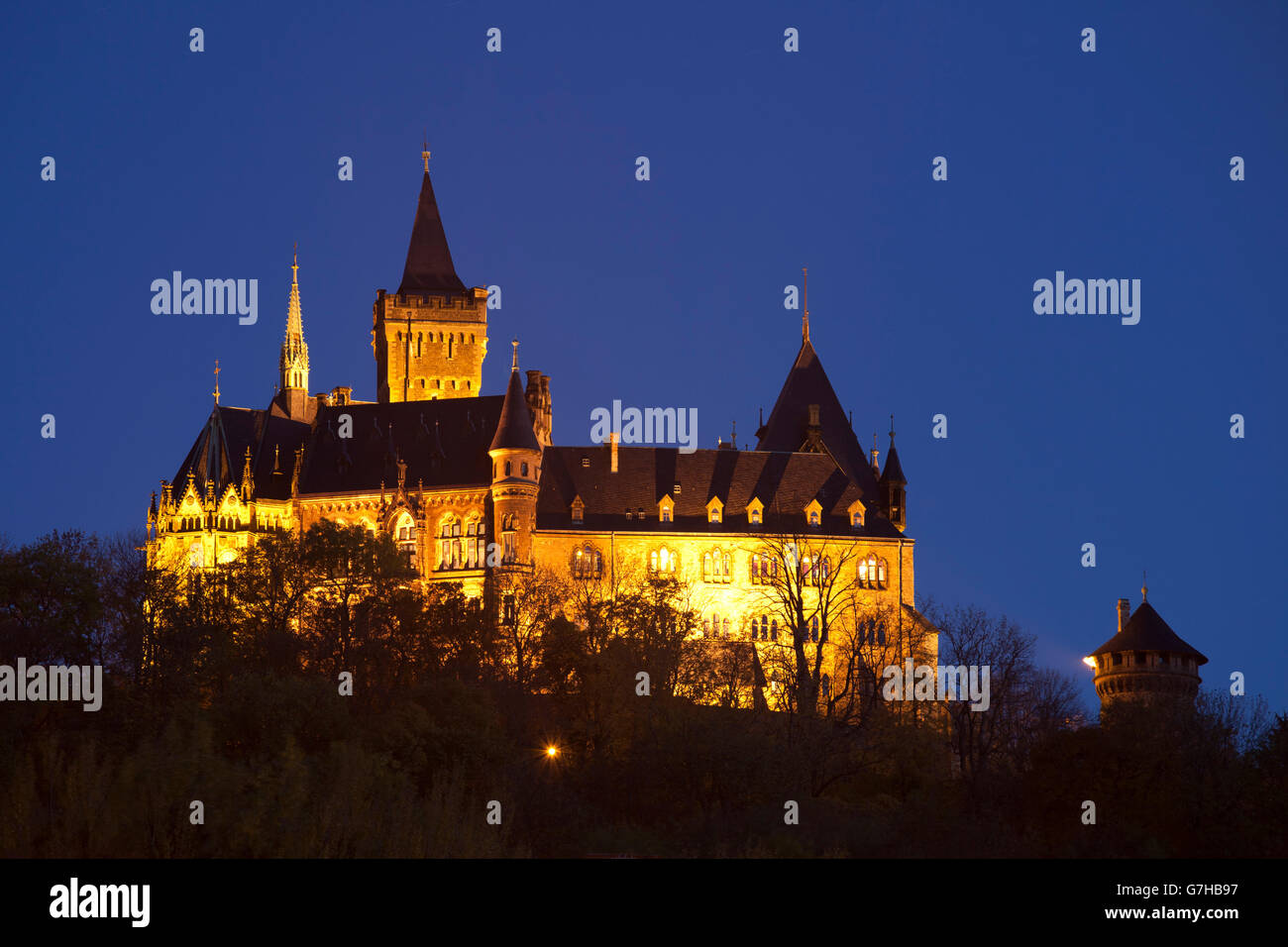 Wernigerode Castle At Twilight High Resolution Stock Photography and ...