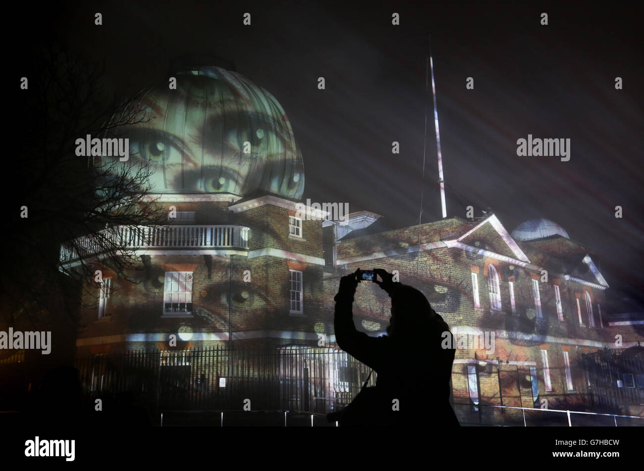 SWISS Light Installation - London Stock Photo - Alamy