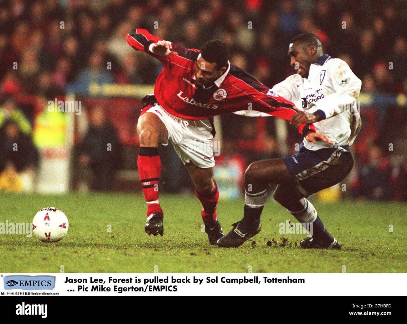 Nottingham forest v tottenham hotspur jason lee hi-res stock ...