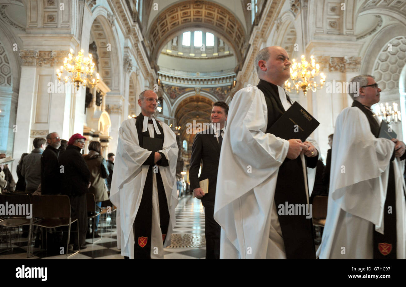 US Ambassador to the UK Matthew Barzun (third right) leaves after the ...