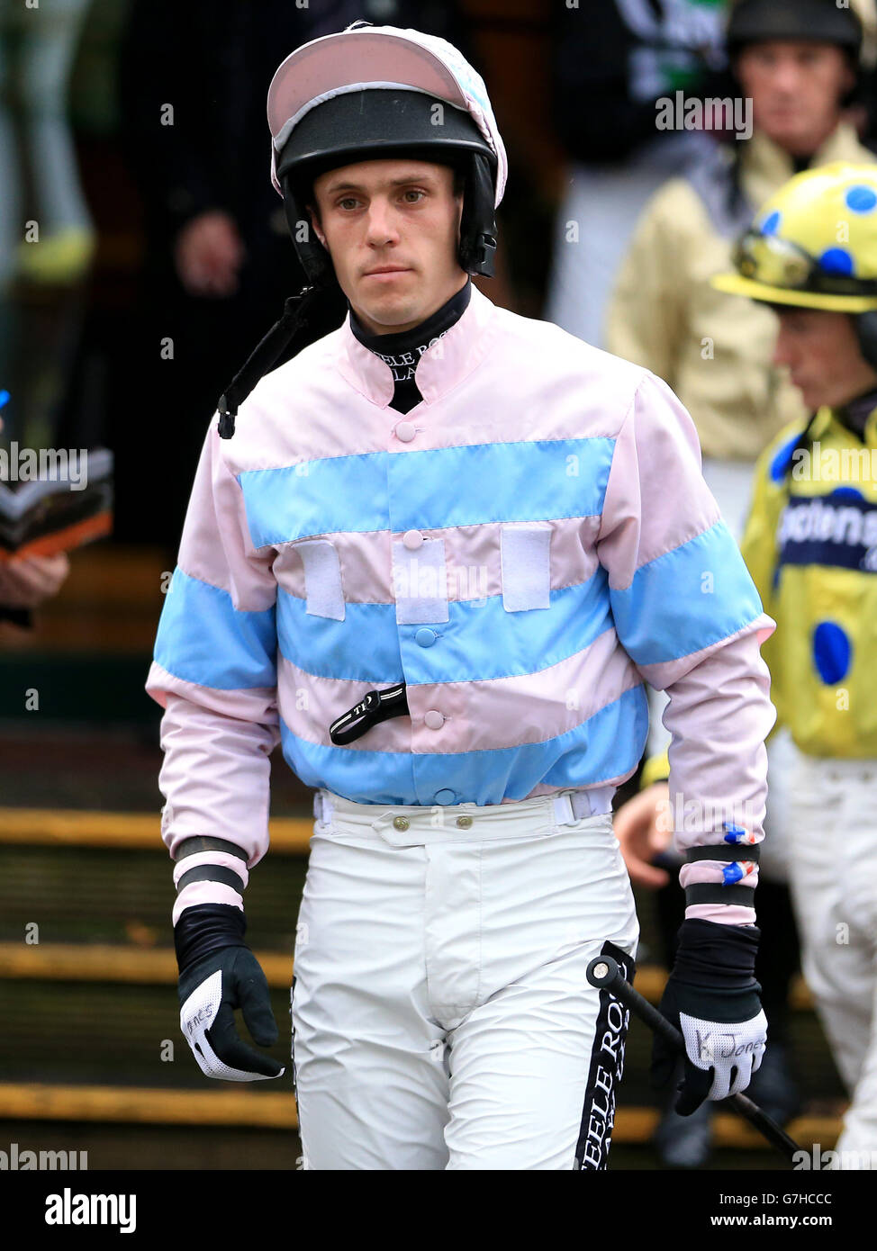 Jockey kevin jones at haydock racecourse hi-res stock photography and ...