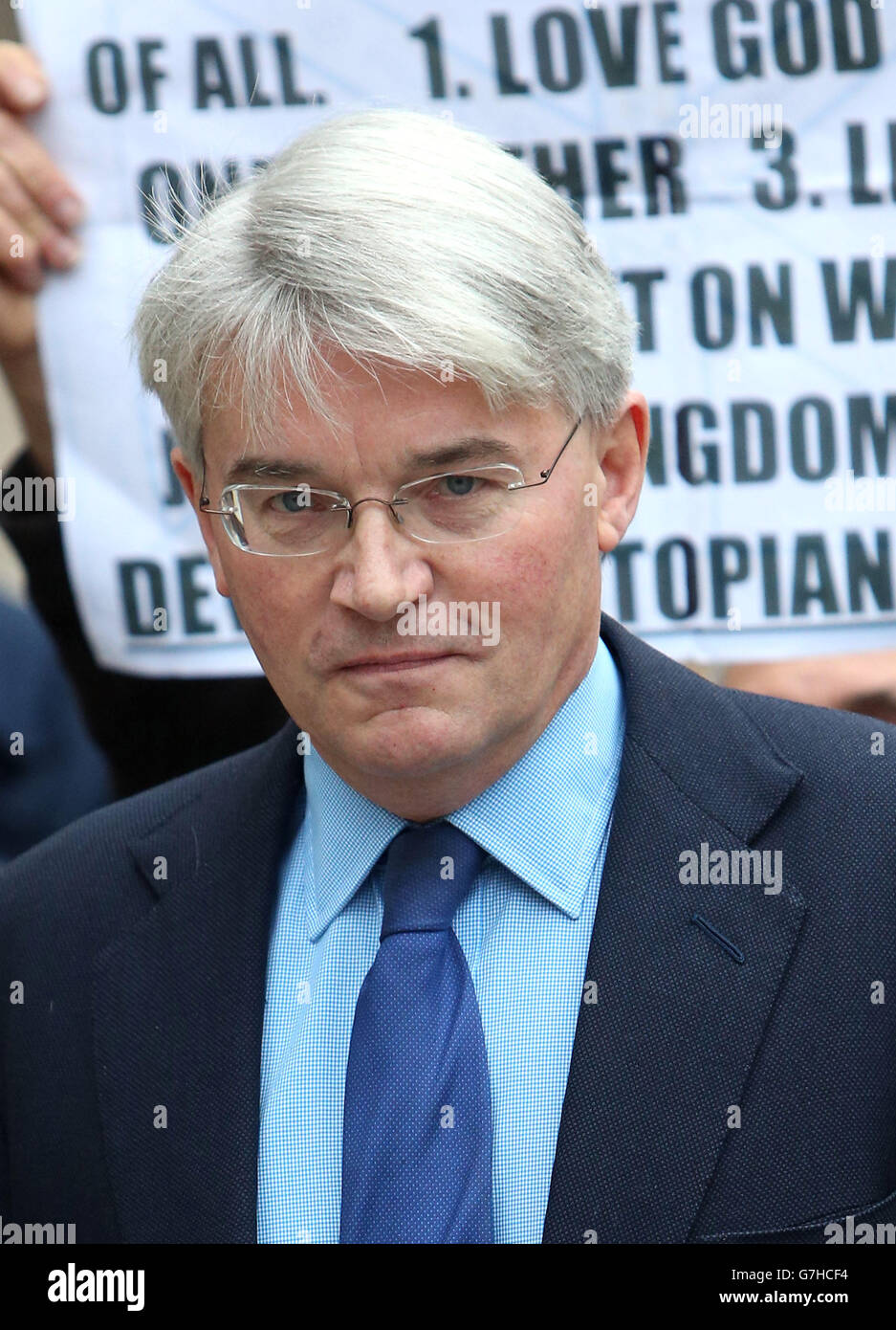 Former cabinet minister Andrew Mitchell MP arrives at the High Court in ...