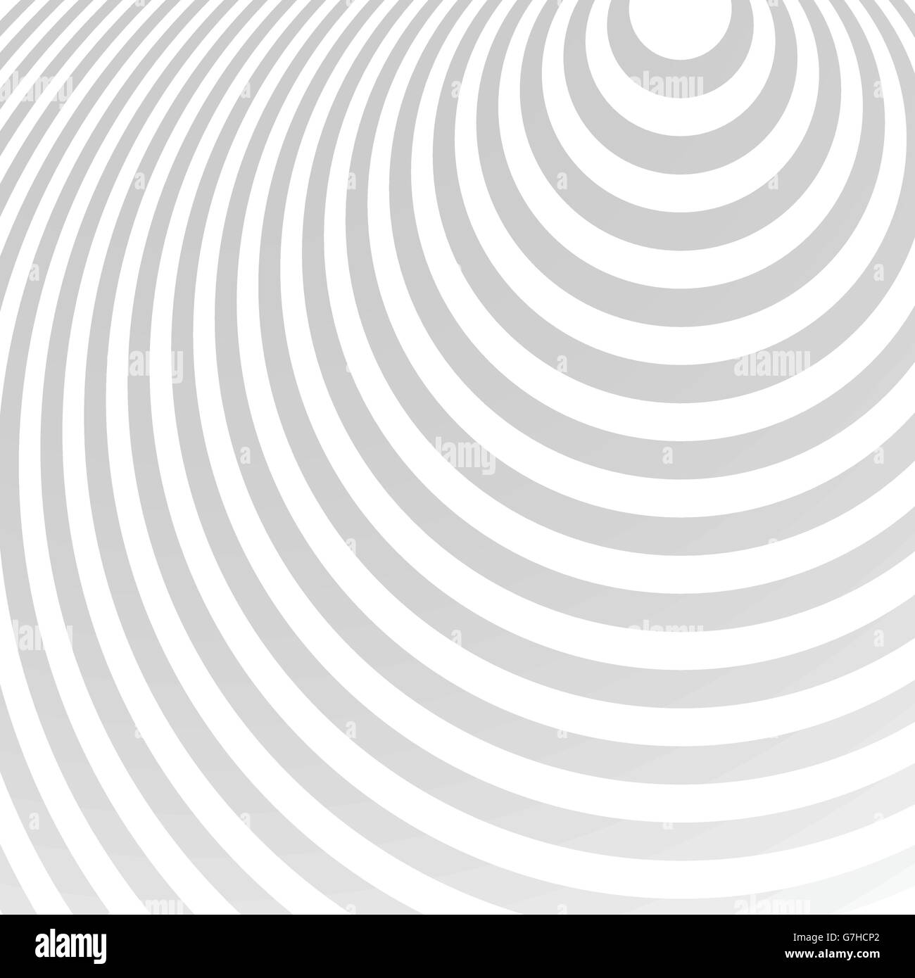 Radiating circles pattern. Creative monochrome background in square ...