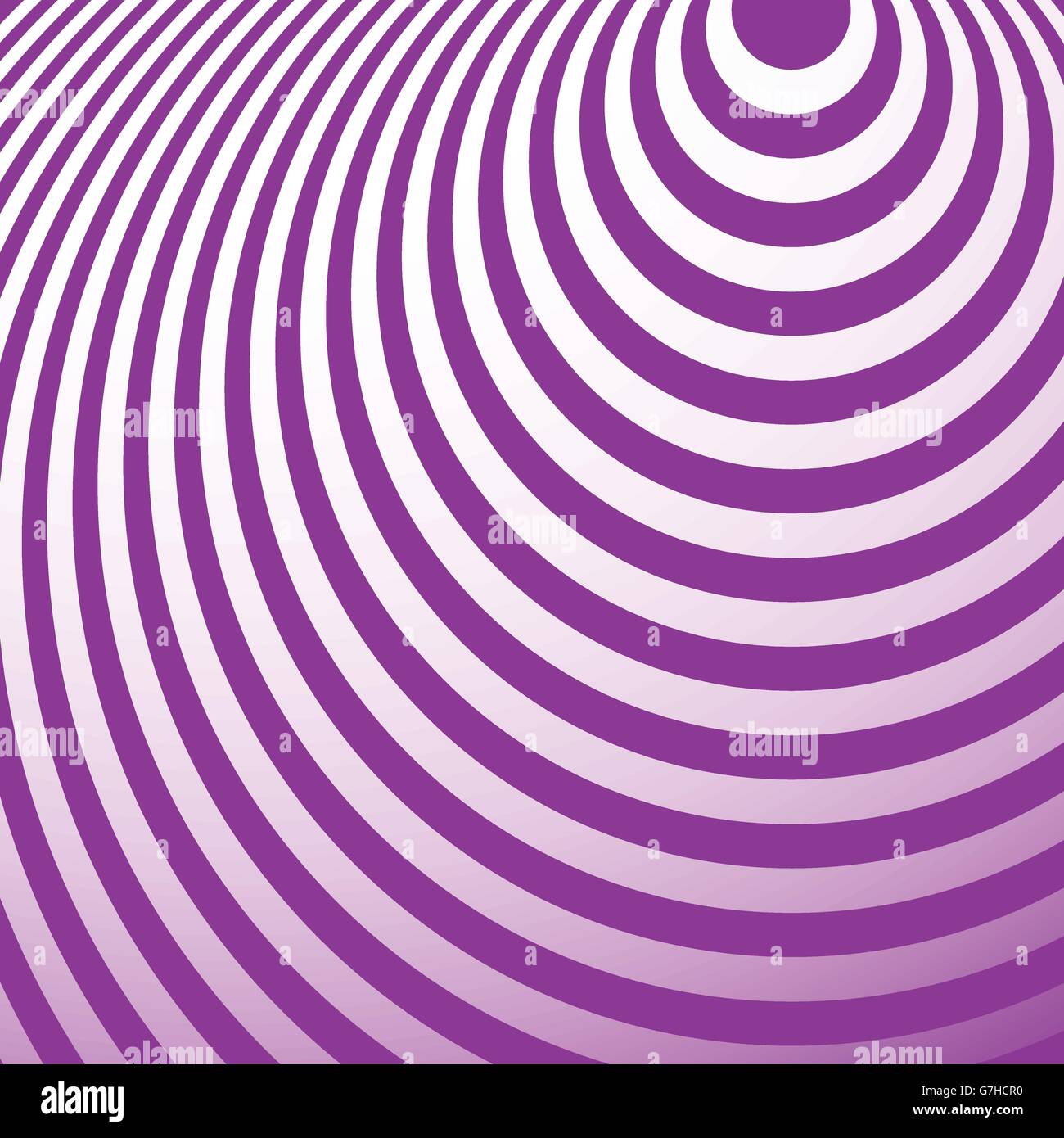 Radiating circles pattern. Creative monochrome background in square ...