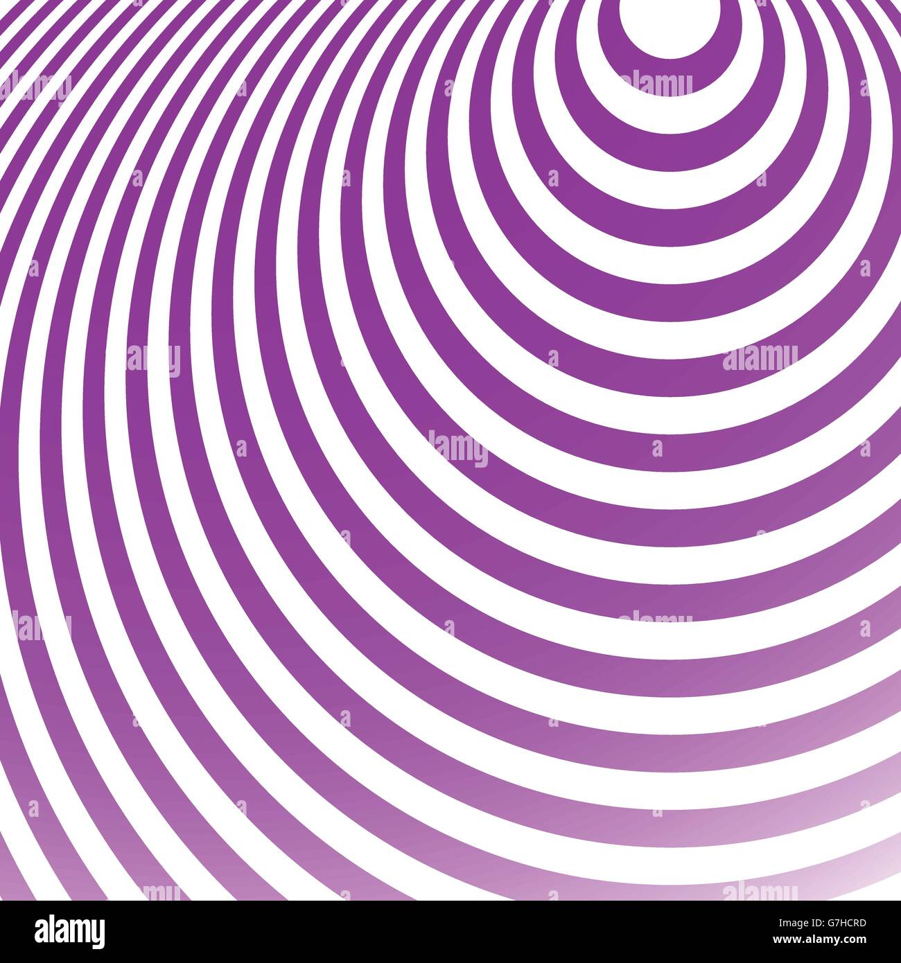 Radiating circles pattern. Creative monochrome background in square ...