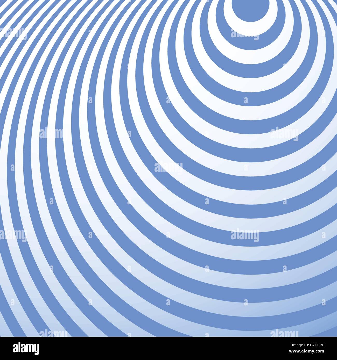 Radiating circles pattern. Creative monochrome background in square ...