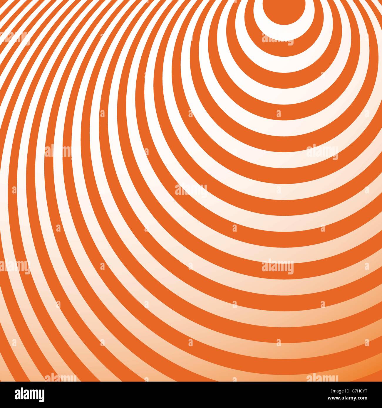 Radiating circles pattern. Creative monochrome background in square ...