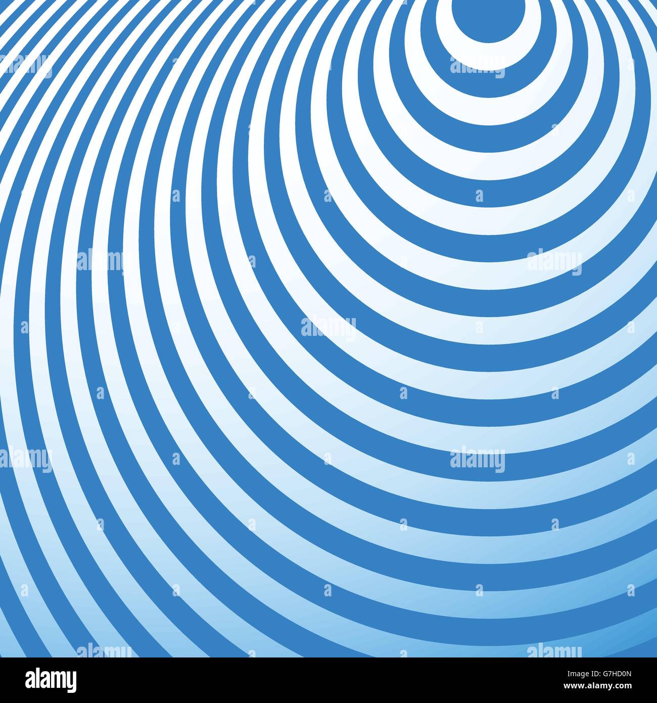 Radiating circles pattern. Creative monochrome background in square ...