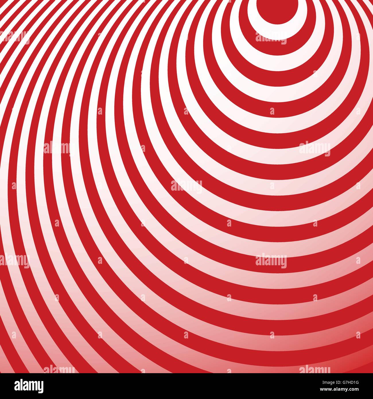 Radiating circles pattern. Creative monochrome background in square ...