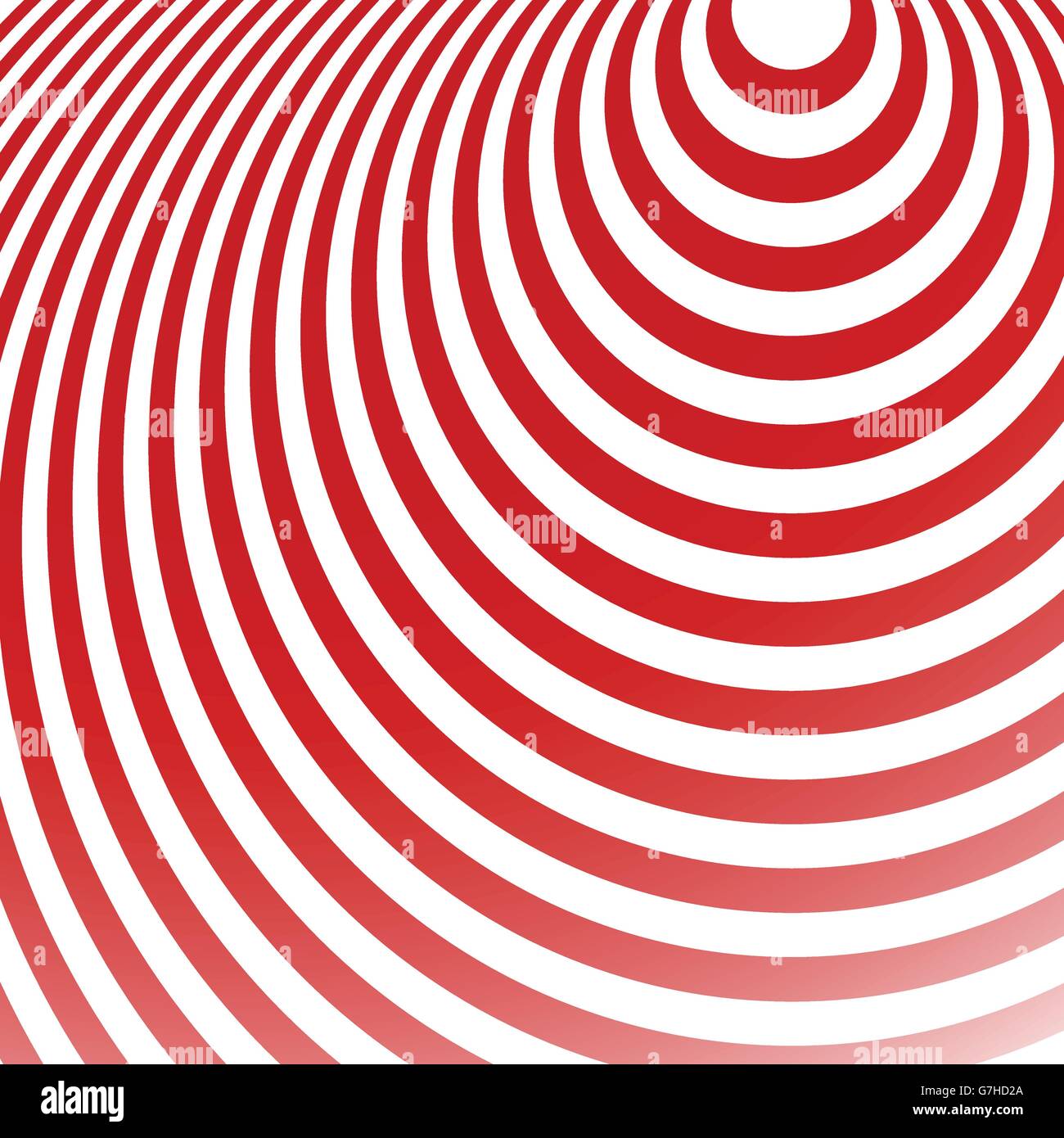 Radiating circles pattern. Creative monochrome background in square ...