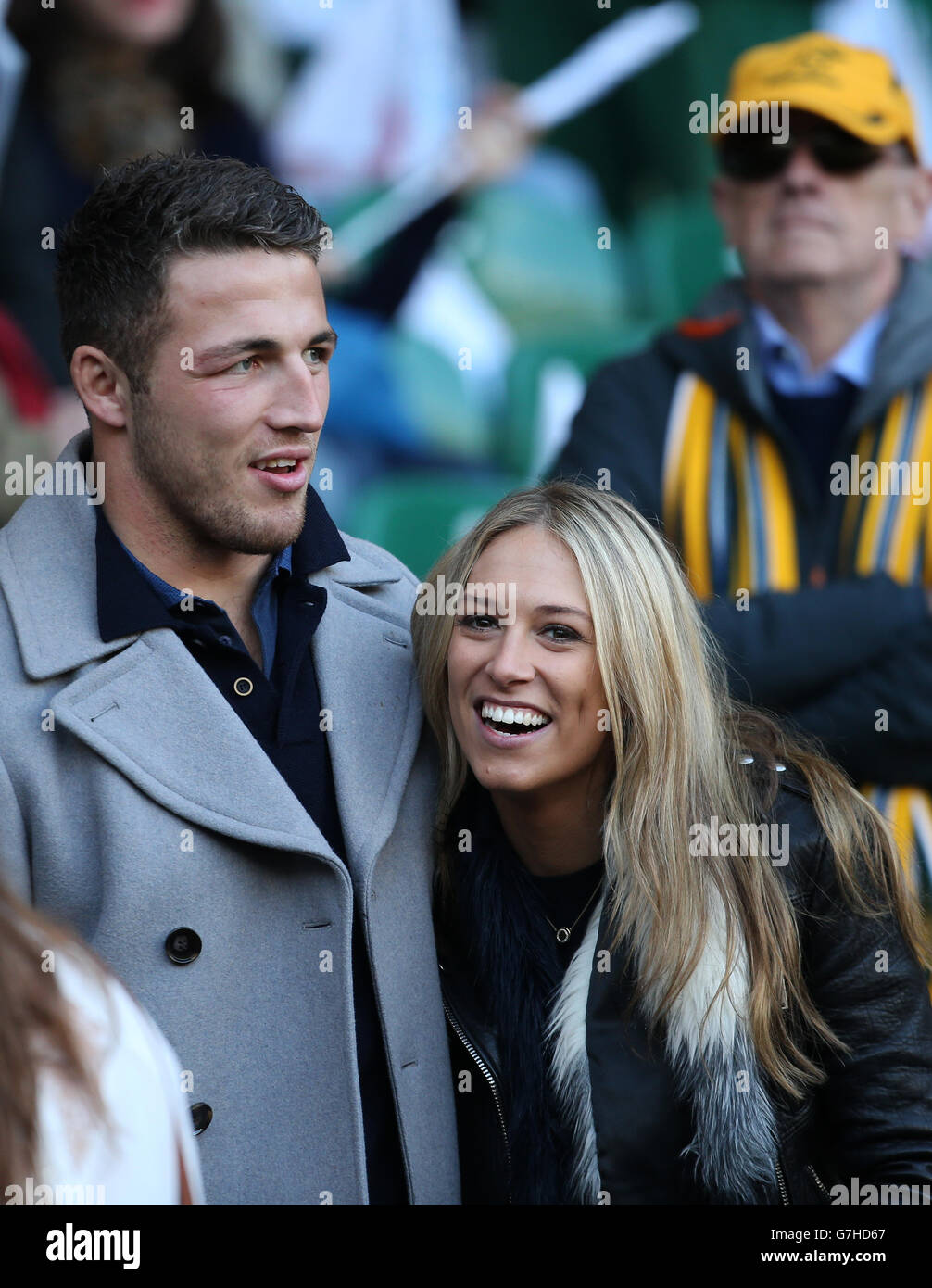 Bath's Sam Burgess and his girlfriend Phoebe Hooke before the QBE ...