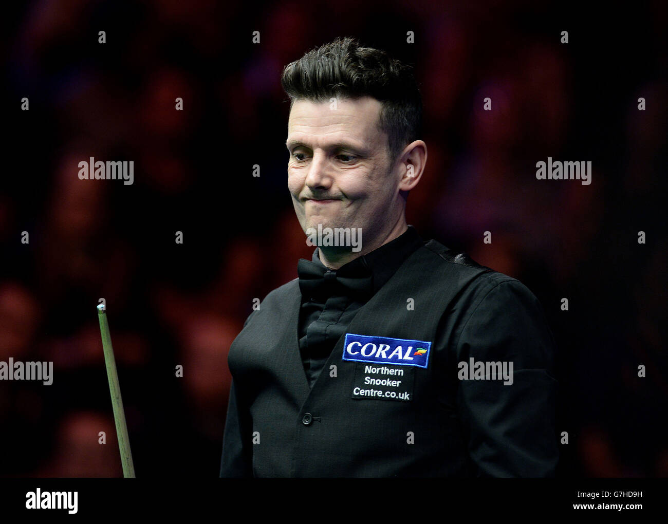 Peter Lines at the table in his second round match against Ronnie O ...
