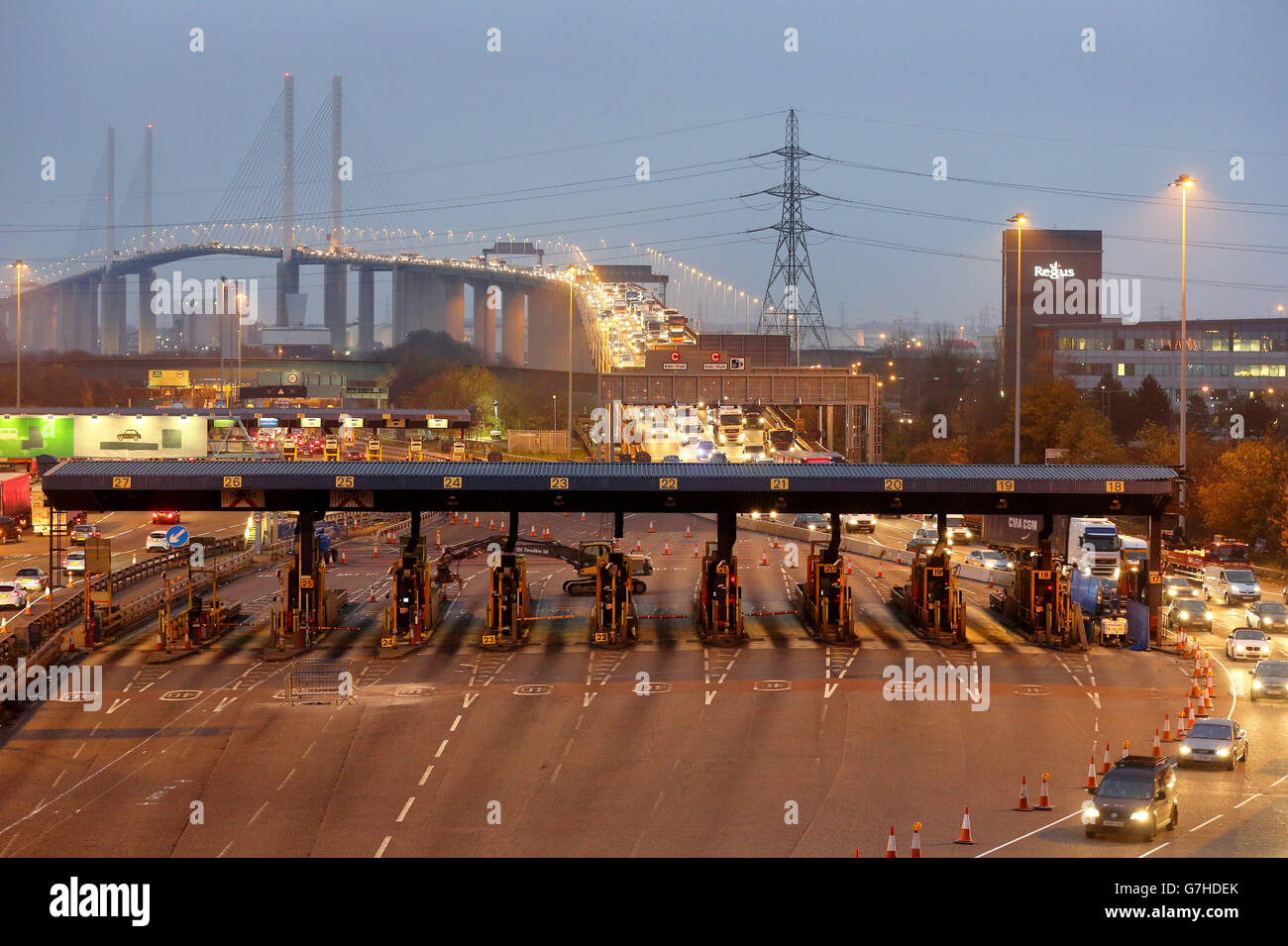Toll booths end at Dartford Crossing Stock Photo - Alamy