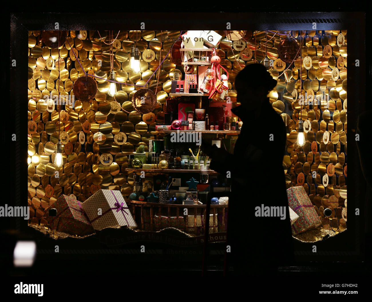 Liberty london christmas window hi-res stock photography and images - Alamy