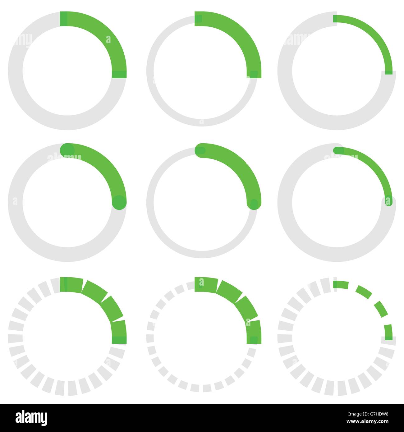 Transparent progress indicators. Preloaders, phase, step indicators ...