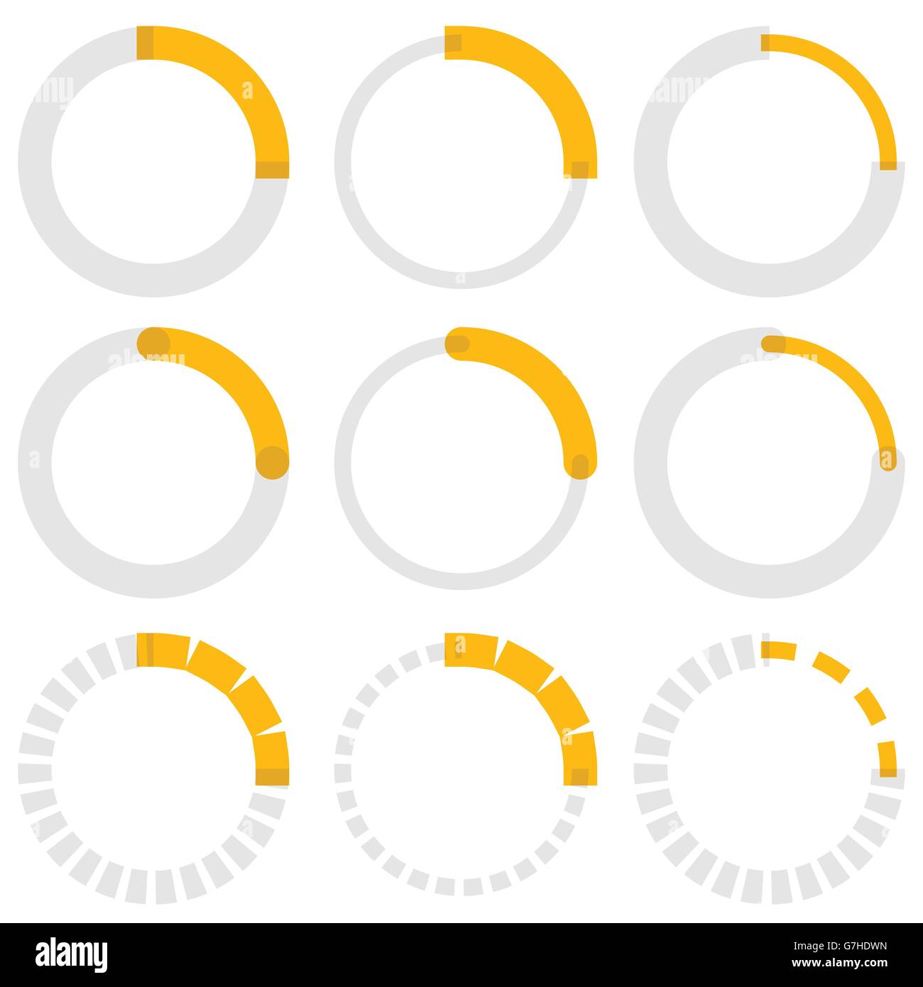 Transparent progress indicators. Preloaders, phase, step indicators ...