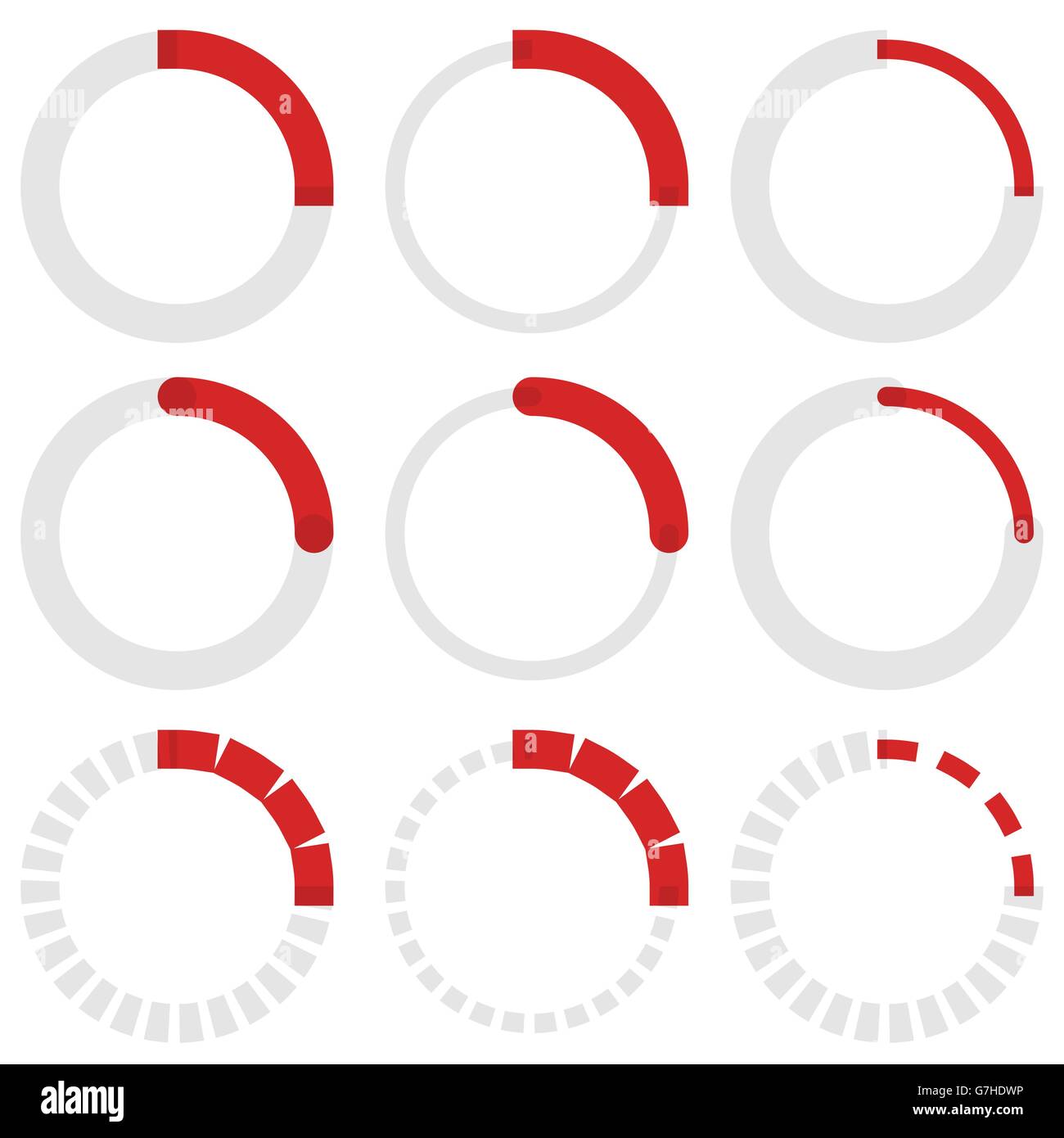 Transparent progress indicators. Preloaders, phase, step indicators ...