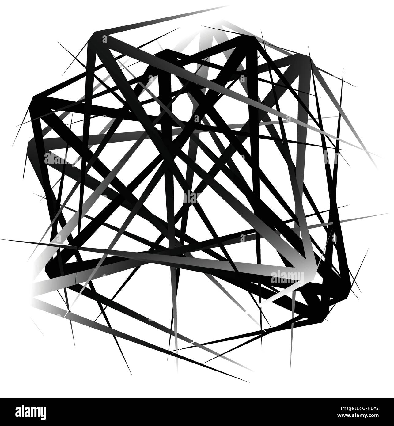 Edgy, pointed random overlapping shapes. Abstract art Stock Vector ...