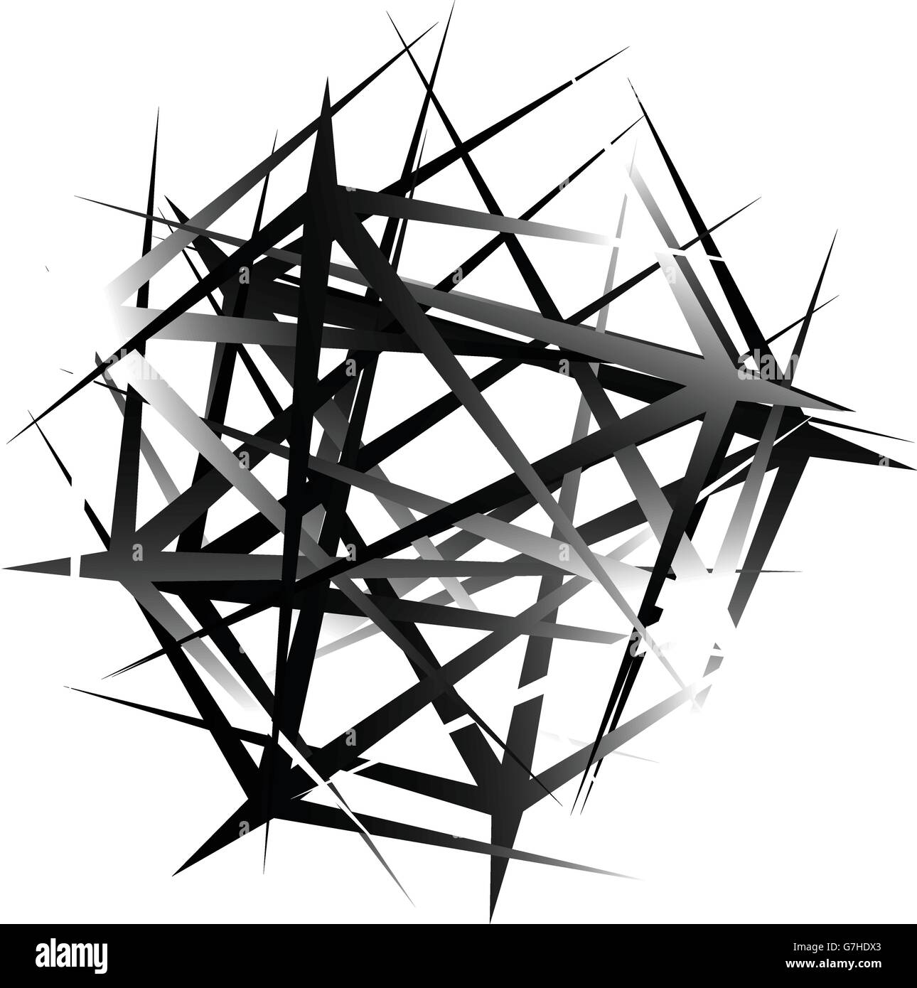 Edgy, pointed random overlapping shapes. Abstract art Stock Vector ...