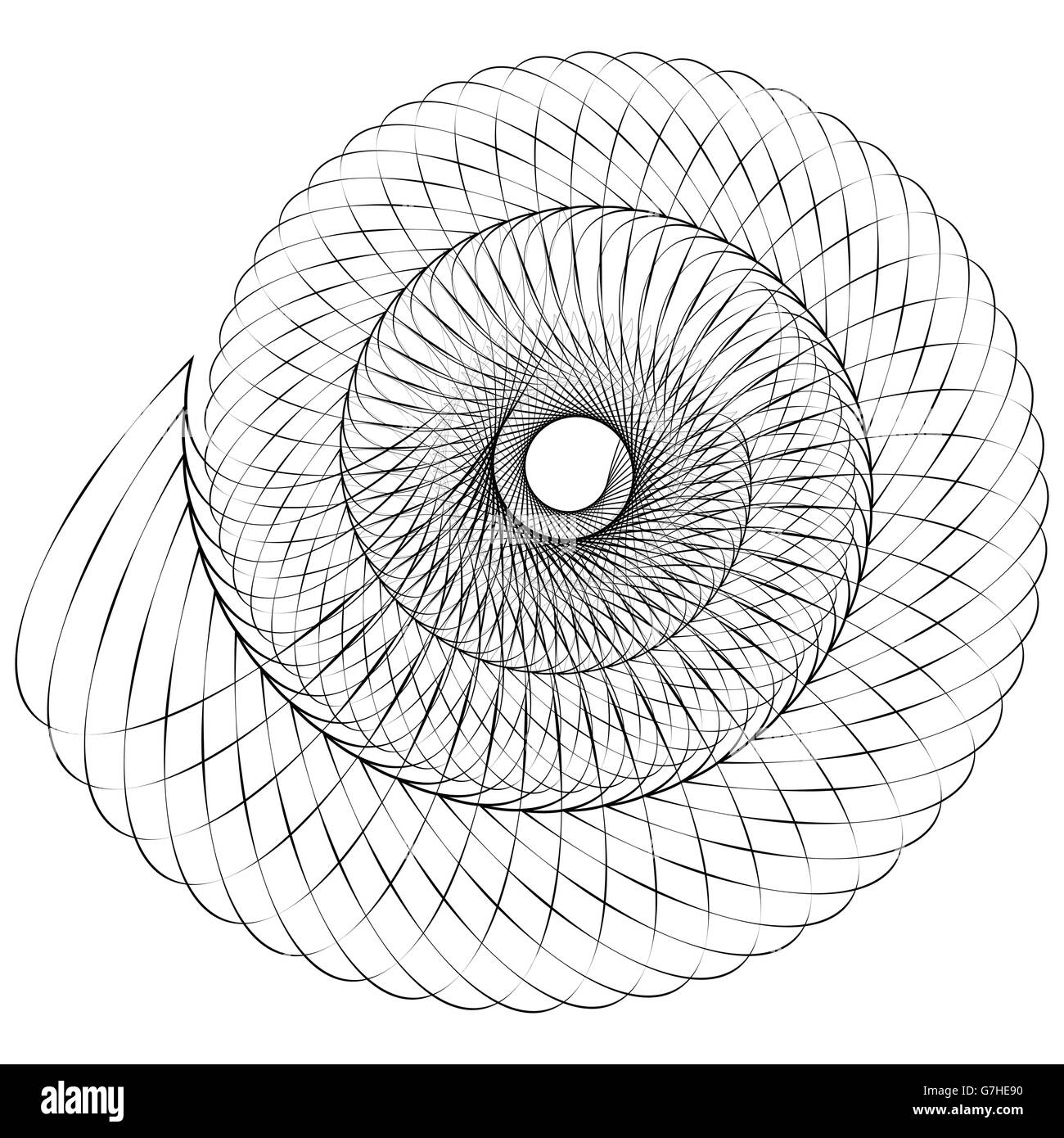 Geometric spiral. Volute, helix elements. Abstract geometric ...