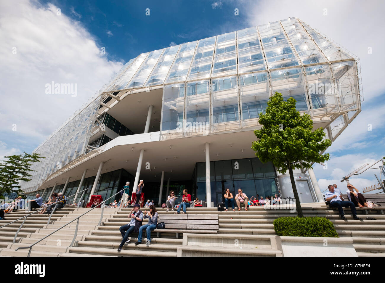 Modern headquarters of Unilever in Hafencity Hamburg Germany Stock ...