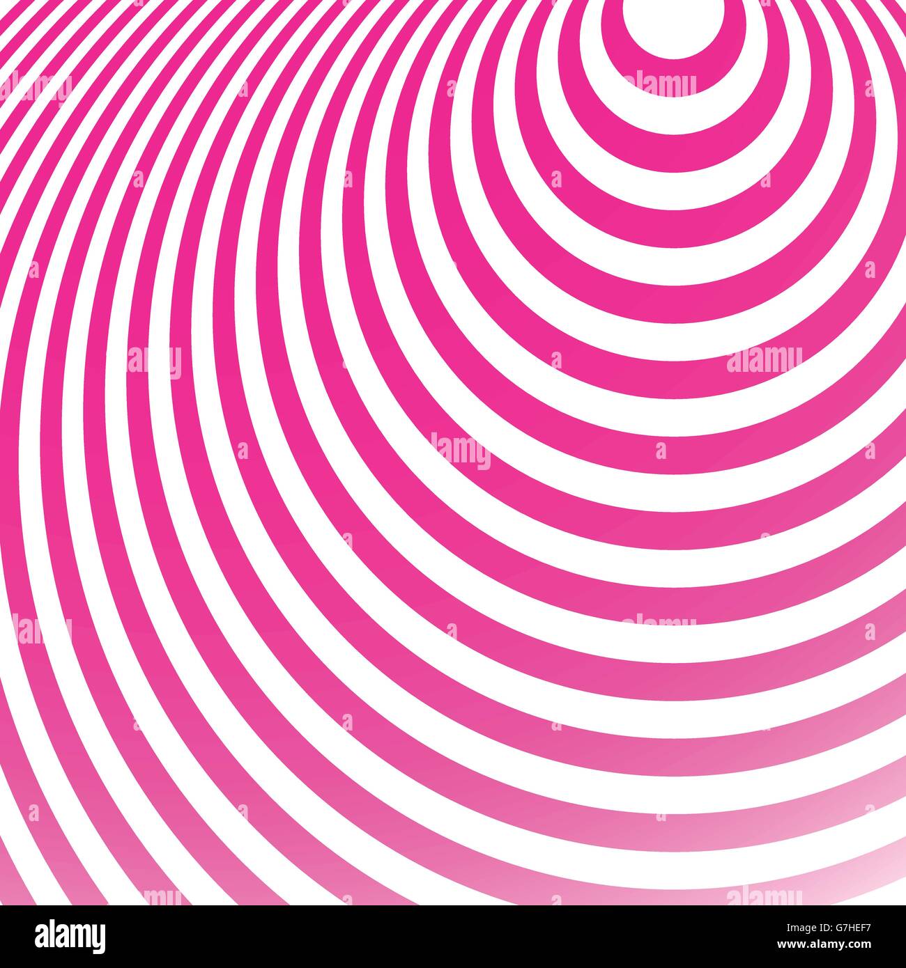 Radiating circles pattern. Creative monochrome background in square ...