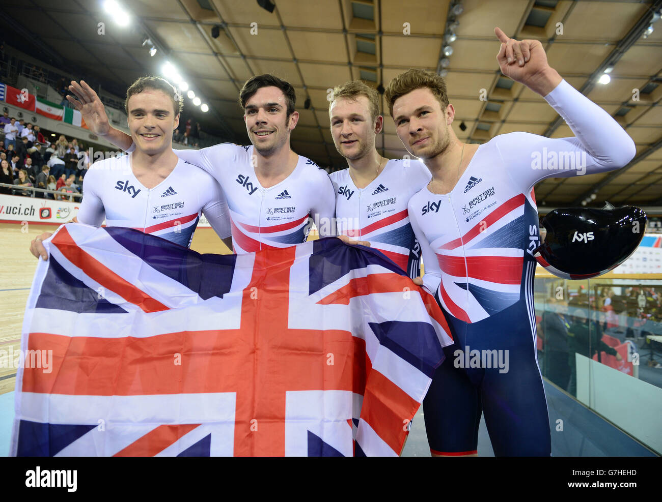 Great Britain's (left-right) Steven Burke, Andrew Tennant, Mark ...