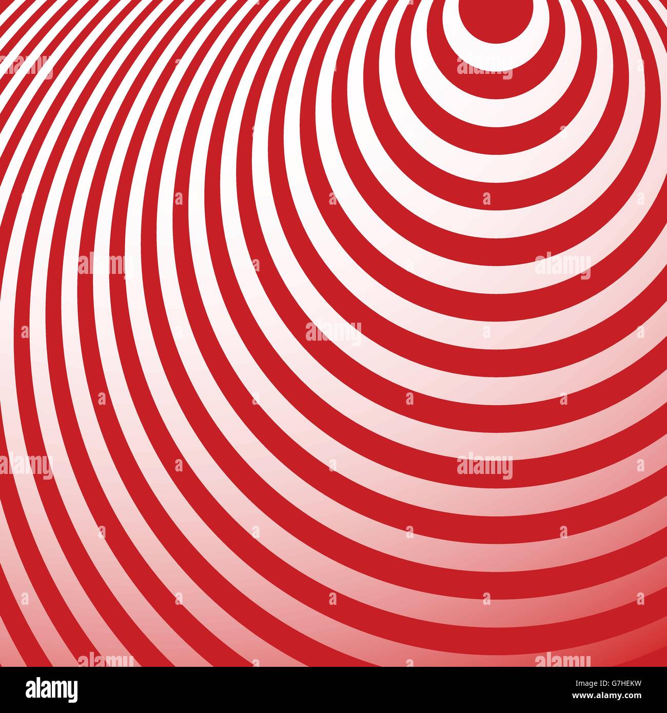 Radiating circles pattern. Creative monochrome background in square ...