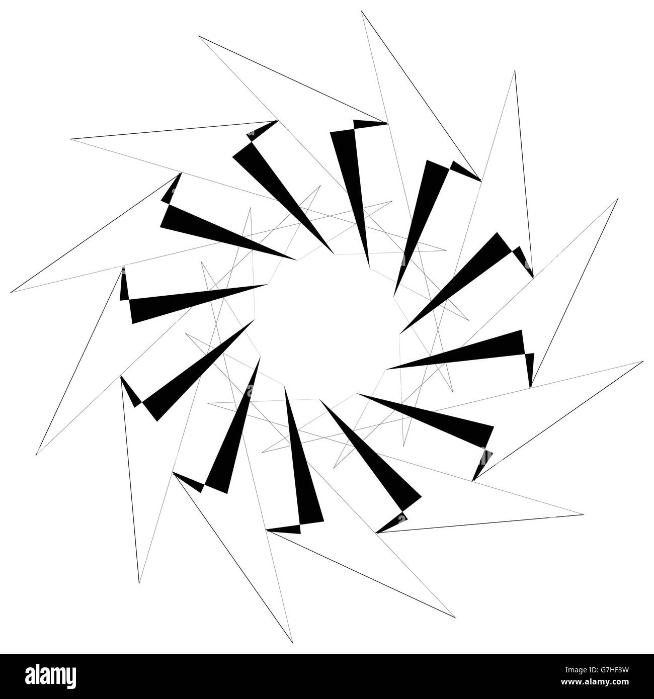 Circular geometric element. Rotating shapes, forms abstract ...