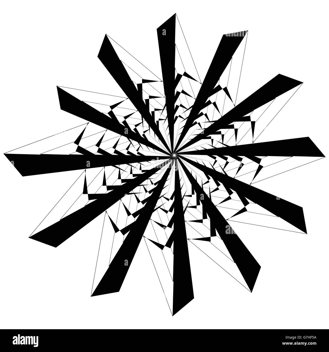 Circular geometric element. Rotating shapes, forms abstract ...