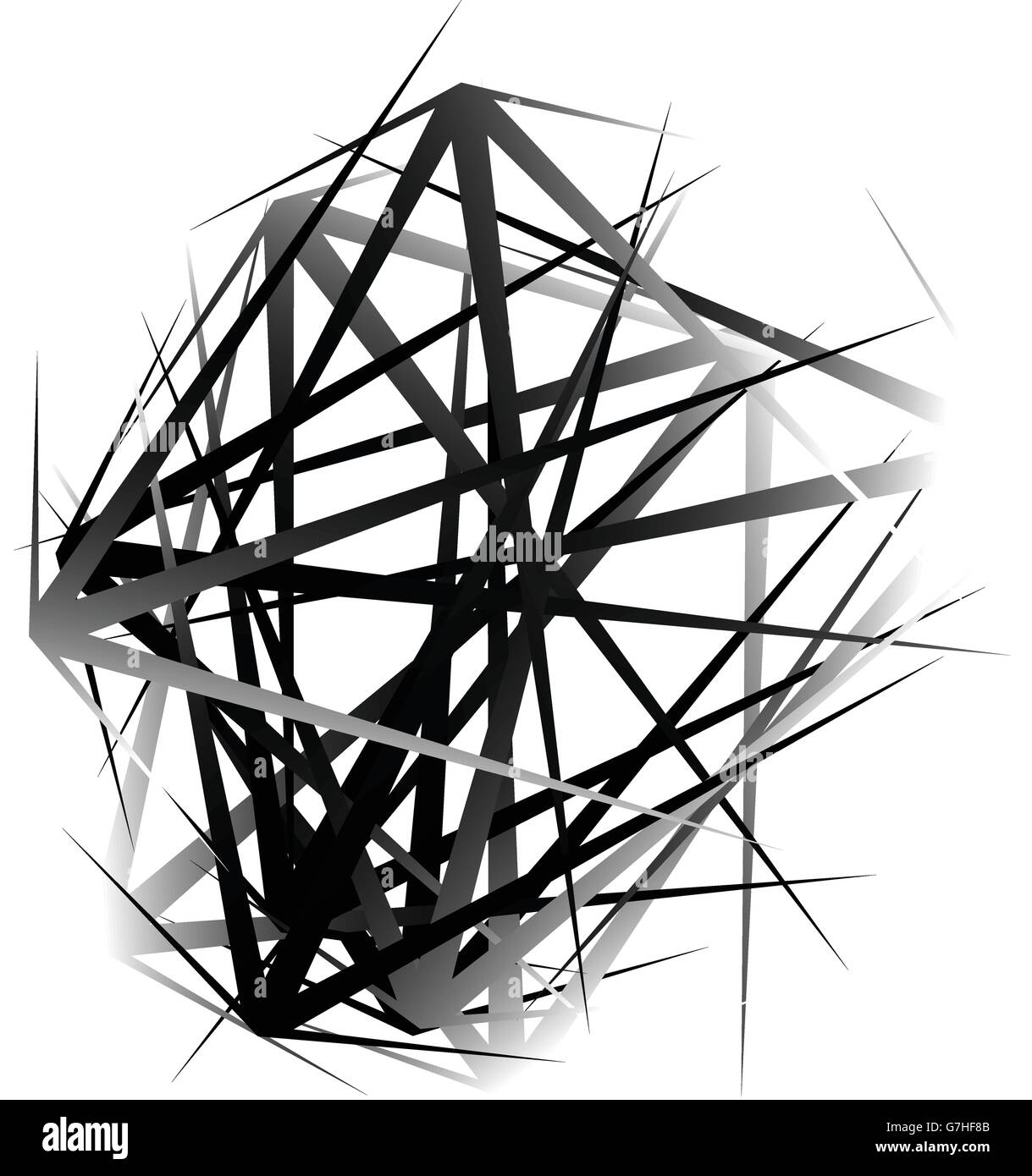 Edgy, pointed random overlapping shapes. Abstract art Stock Vector ...