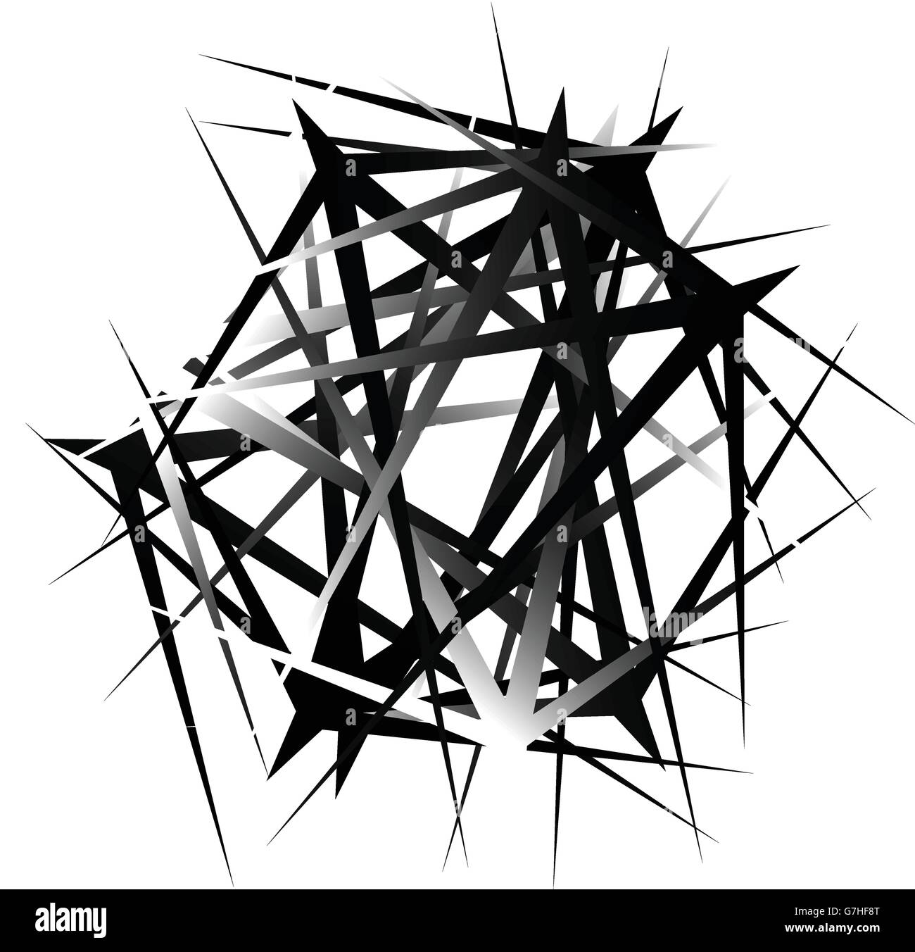 Edgy, pointed random overlapping shapes. Abstract art Stock Vector ...