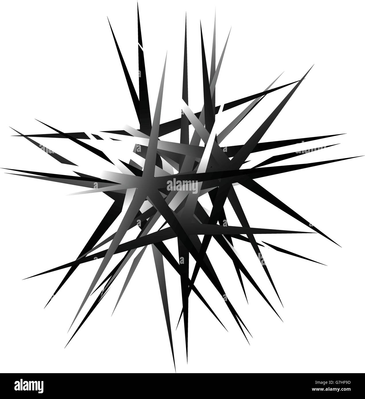 Edgy, pointed random overlapping shapes. Abstract art Stock Vector ...
