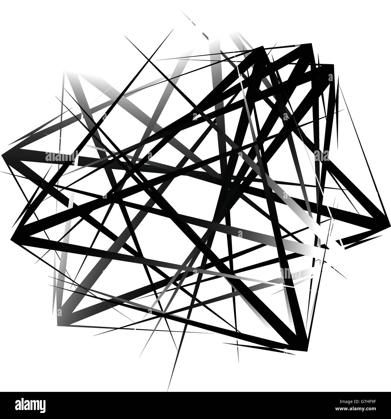 Edgy, pointed random overlapping shapes. Abstract art Stock Vector ...