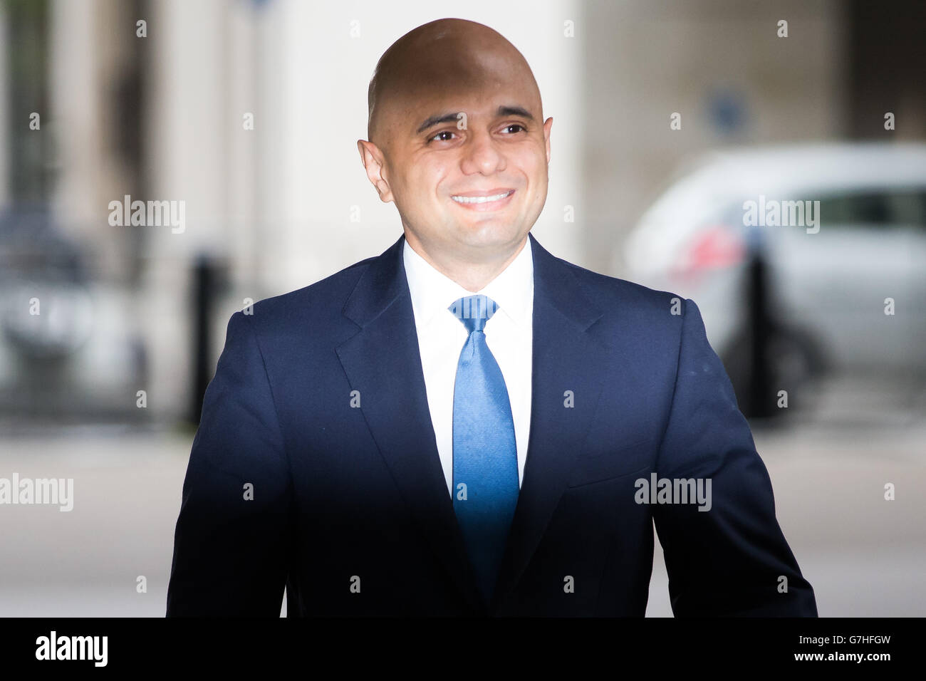 Sajid Javid arrives at BBC Broadcasting House in London to appear on ...