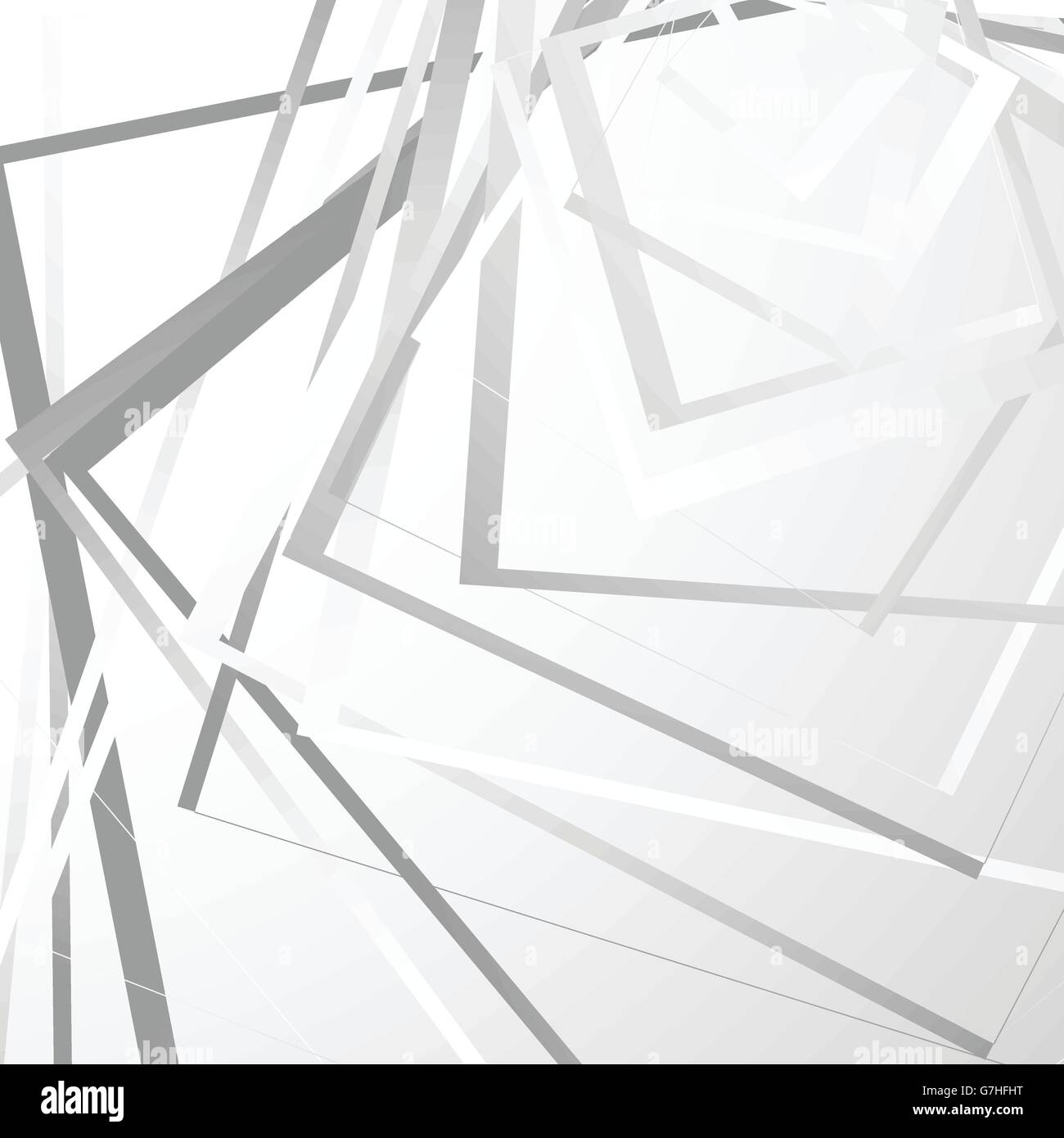 Geometric background w/ random squares. Edgy monochrome pattern with intersecting straight lines ...