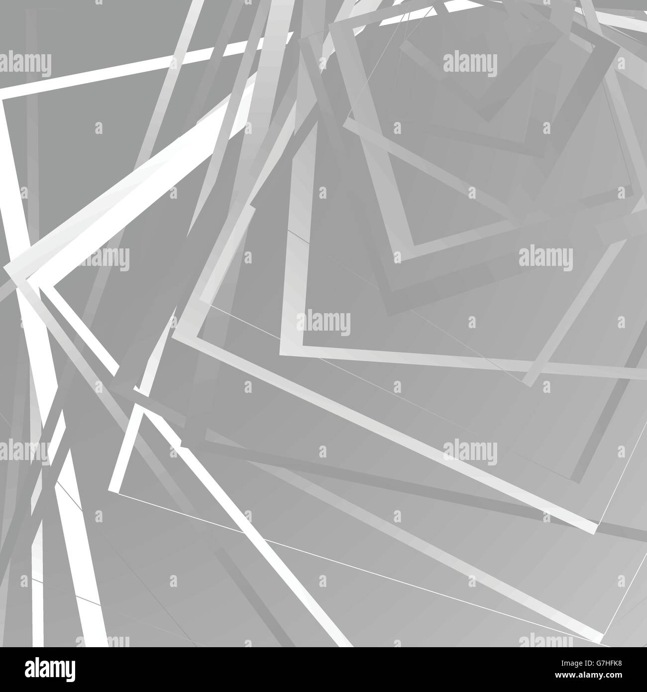 Geometric background w/ random squares. Edgy monochrome pattern with intersecting straight lines ...