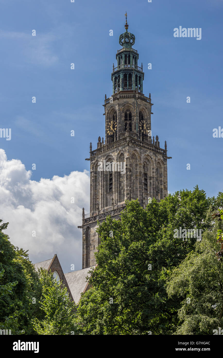 Martini tower view from the park in Groningen, Holland Stock Photo - Alamy