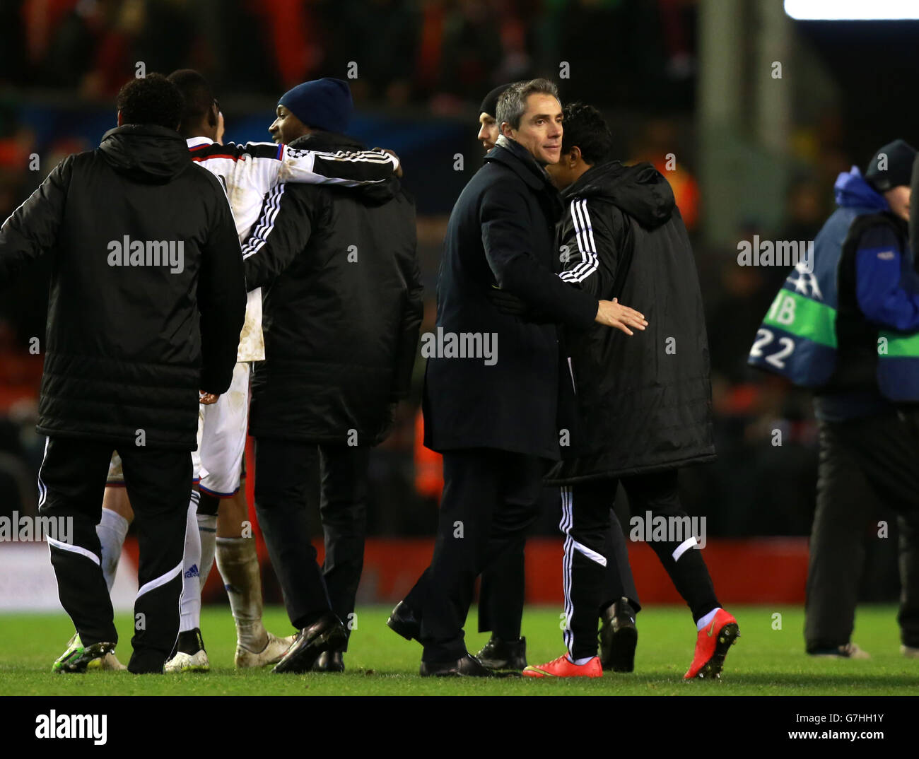 Basel manager Paulo Sousa celebrates after the UEFA Champions League ...