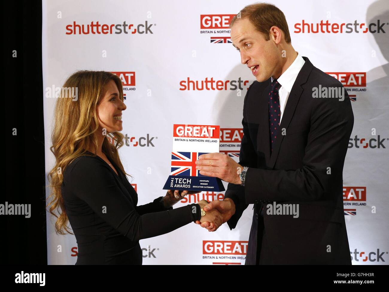 The Duke of Cambridge (right) presents the Education UK Trade and ...