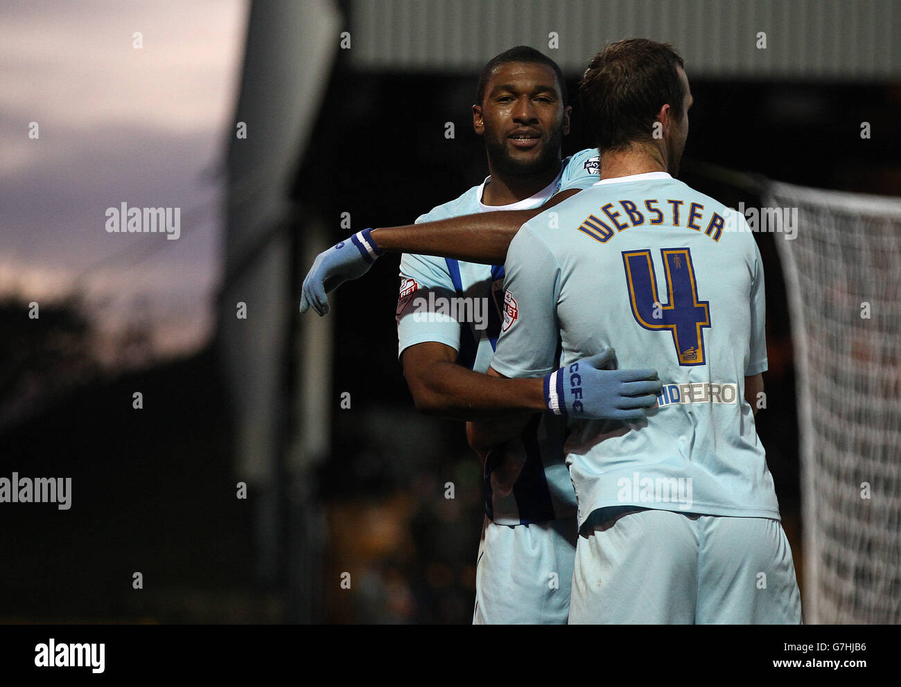 Coventry City's Reda Johnson celebrates scoring against Port Vale with ...