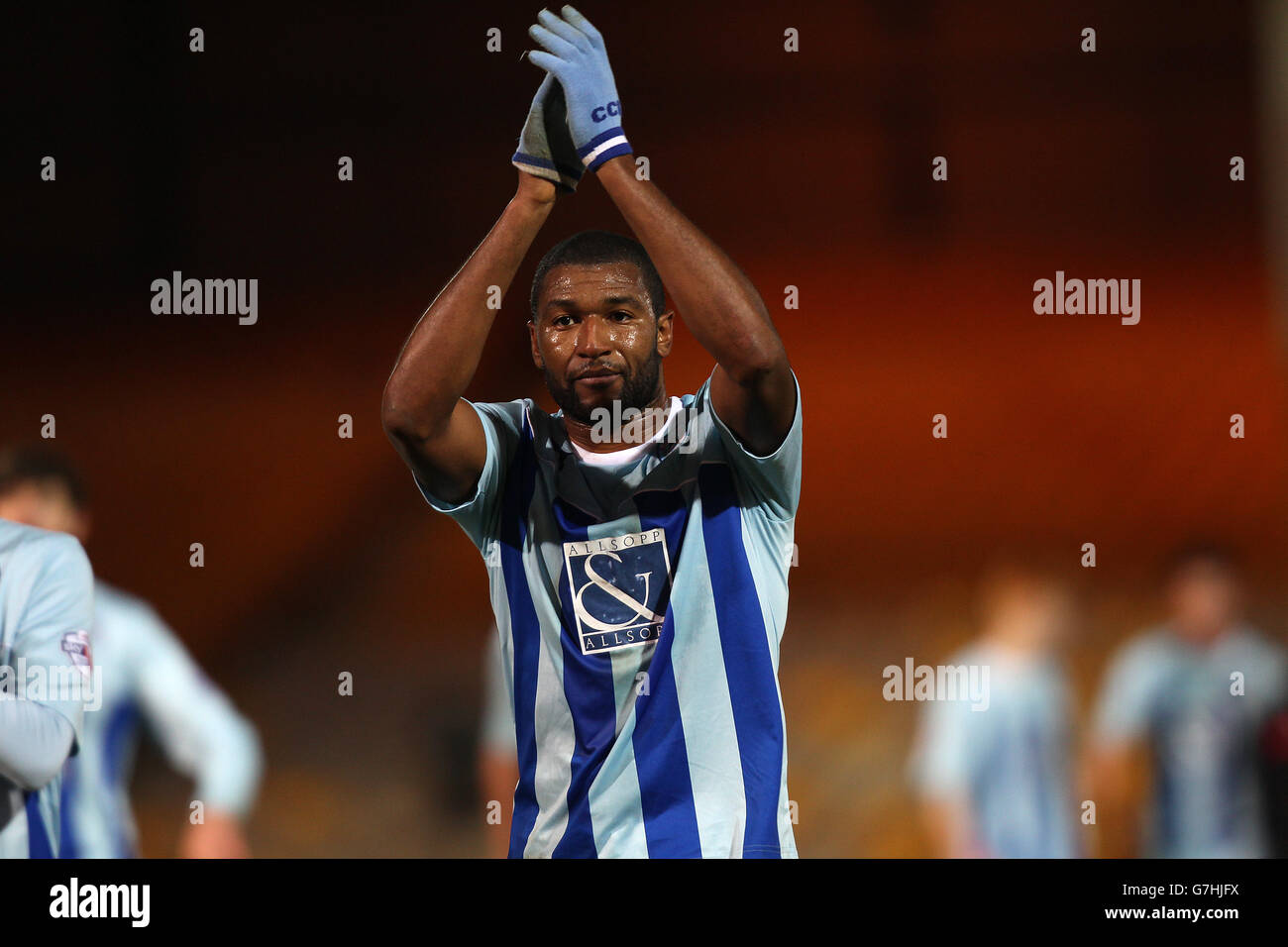 Coventry City's Reda Johnson celebrates at the end of the game with his ...