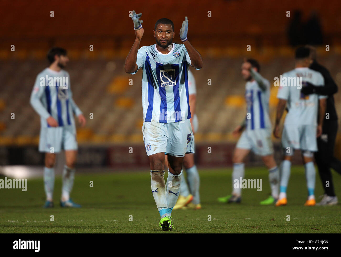 Coventry City's Reda Johnson celebrates at the end of the game with his ...