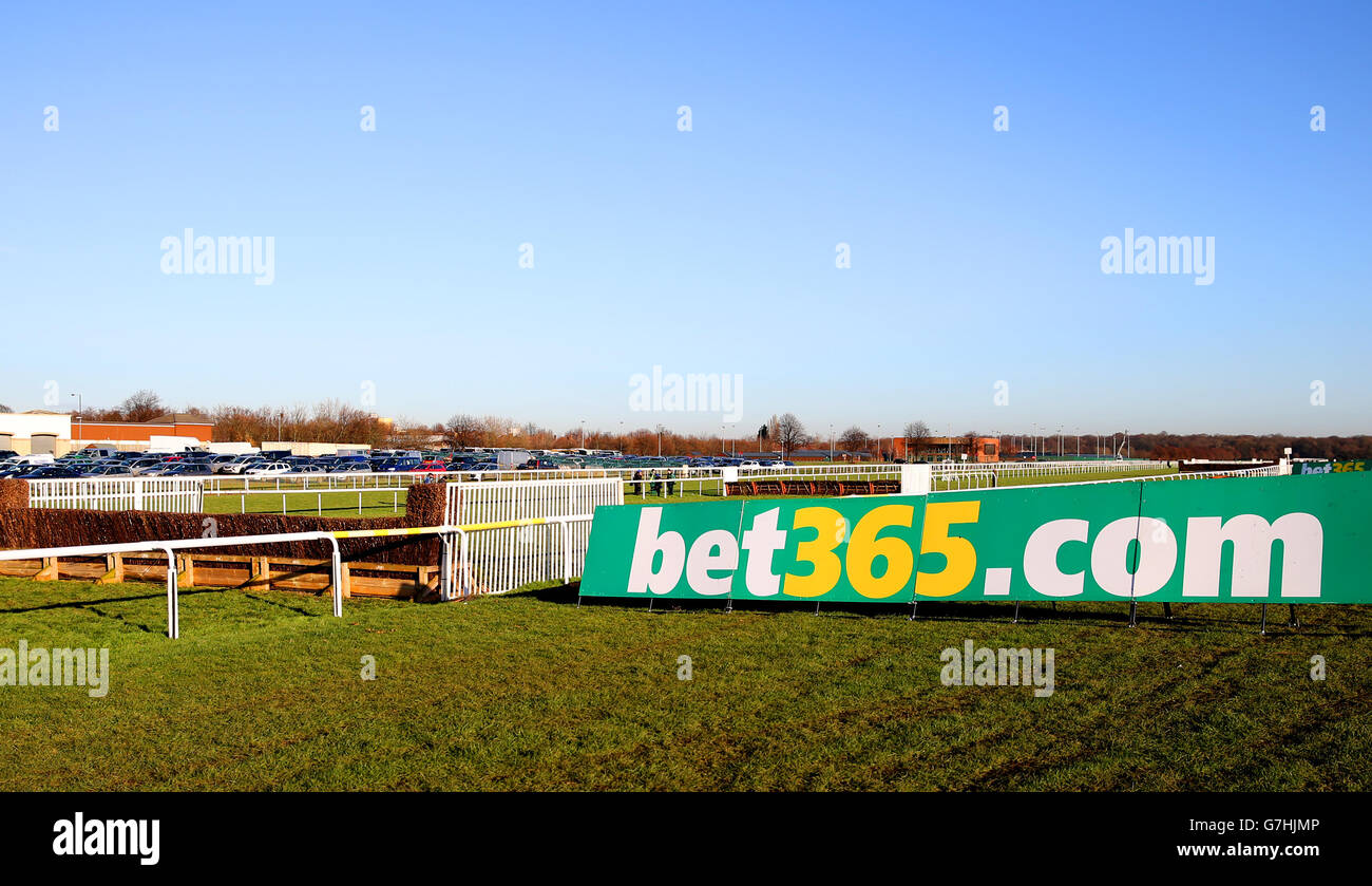 A general view of a bet365.com sign at Doncaster Racecourse, Doncaster ...