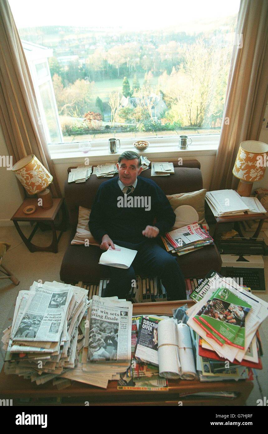 Bill McLaren Ex Rugby Commentator at Home Stock Photo - Alamy