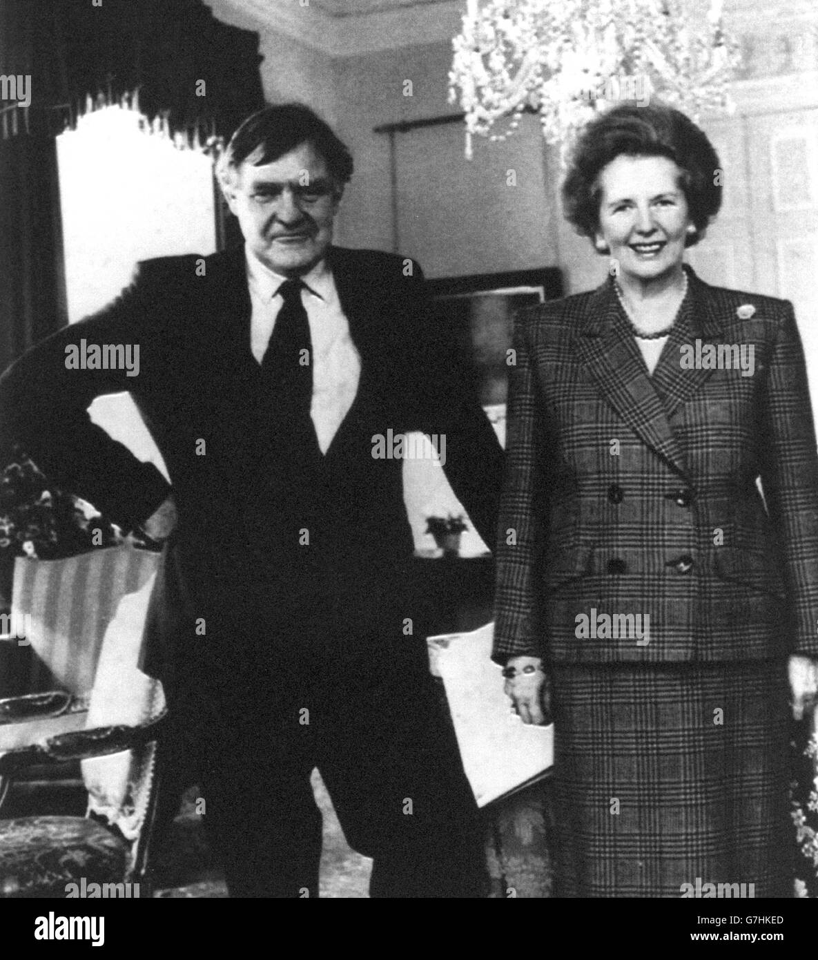 Politics - Margaret Thatcher and Bernard Ingham Stock Photo - Alamy
