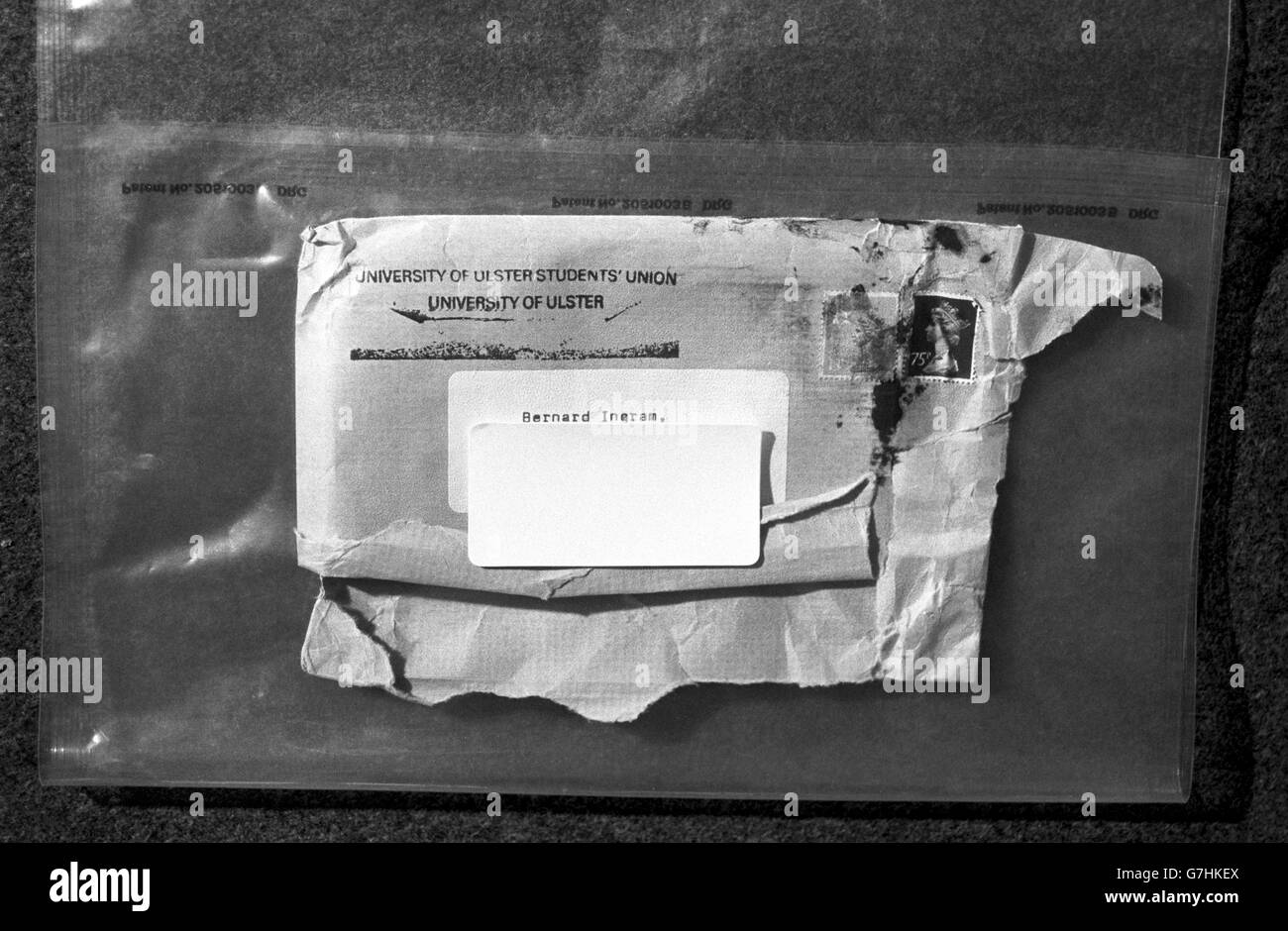 A letter bomb that was sent to the home of Bernard Ingham, the Prime ...