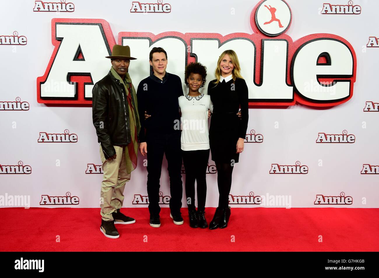 Jamie Foxx, Will Gluck, Quvenzhane Wallis and Cameron Diaz attending a ...